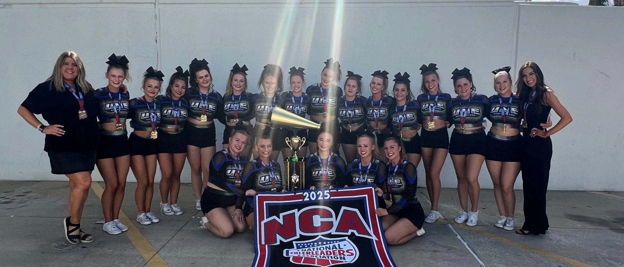 UNE cheer team celebrates historic national championship win at Daytona