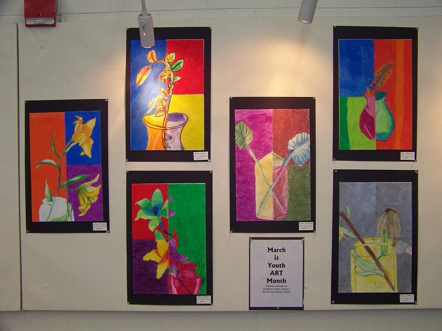 Local K-8 student artwork on display at Campus Center
