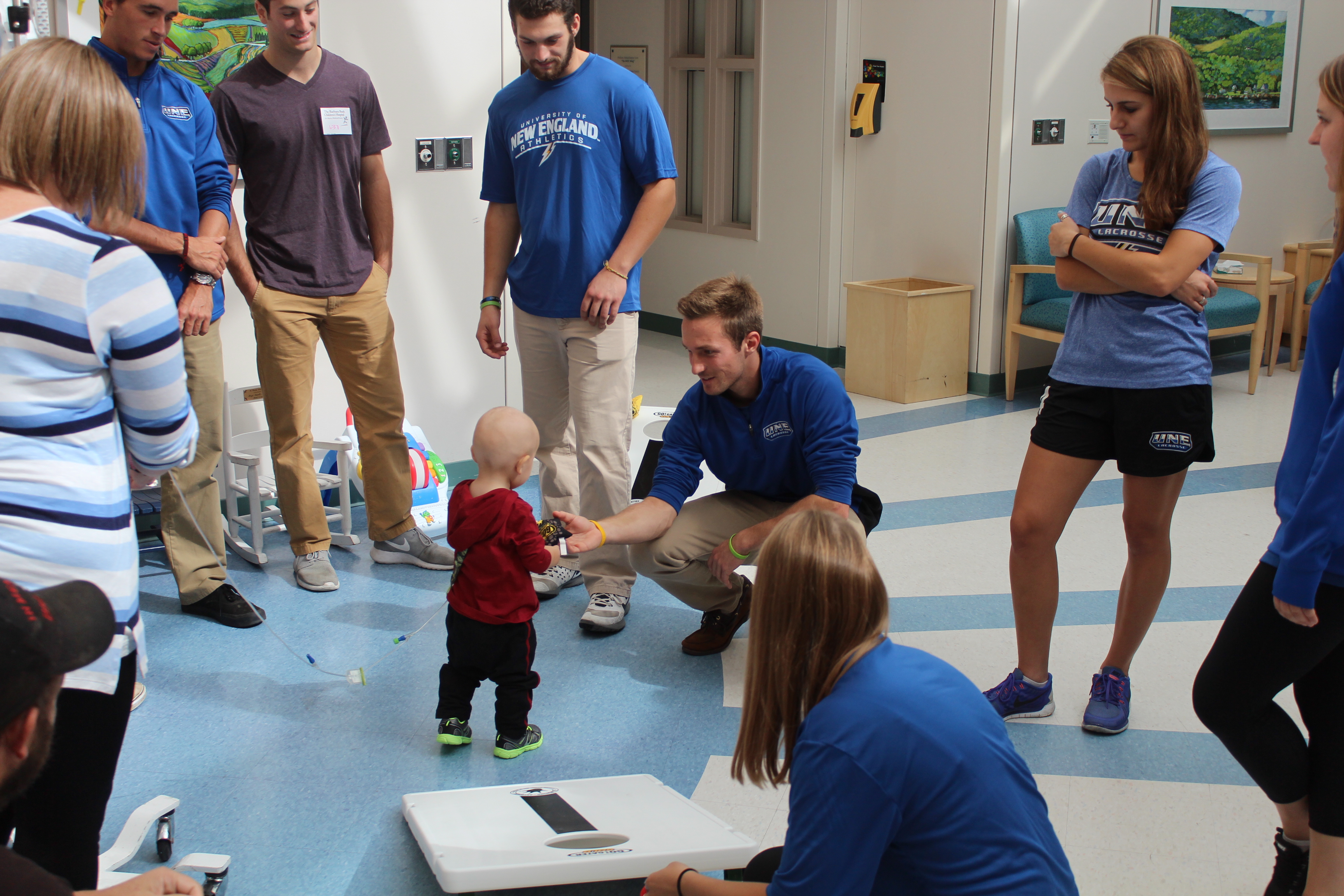 UNE athletes deliver smiles to Barbara Bush Children’s Hospital ahead ...